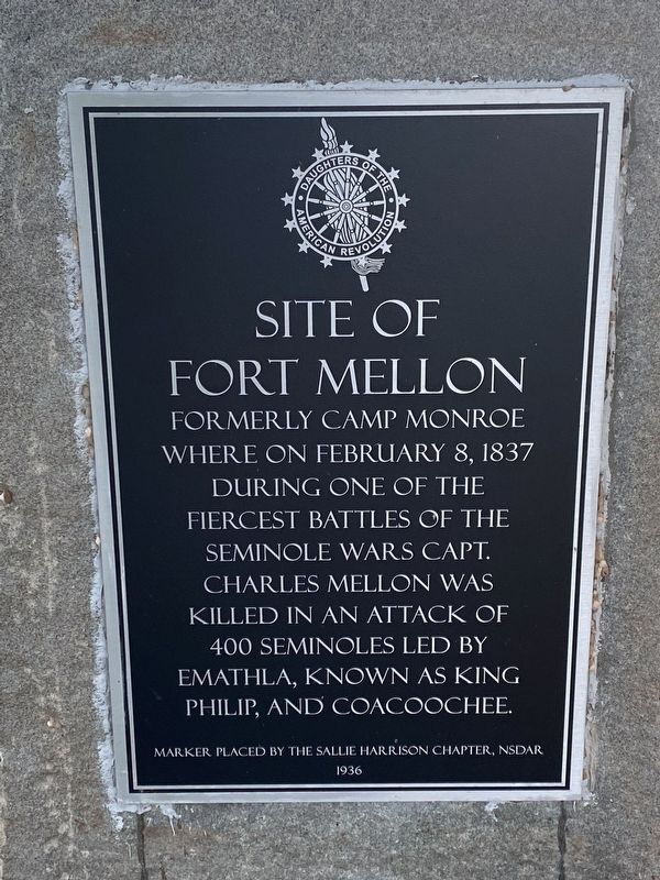 Site of Fort Mellon Historical Marker