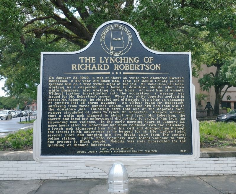 Lynching in America / The Lynching of Richard Robertson Historical Marker