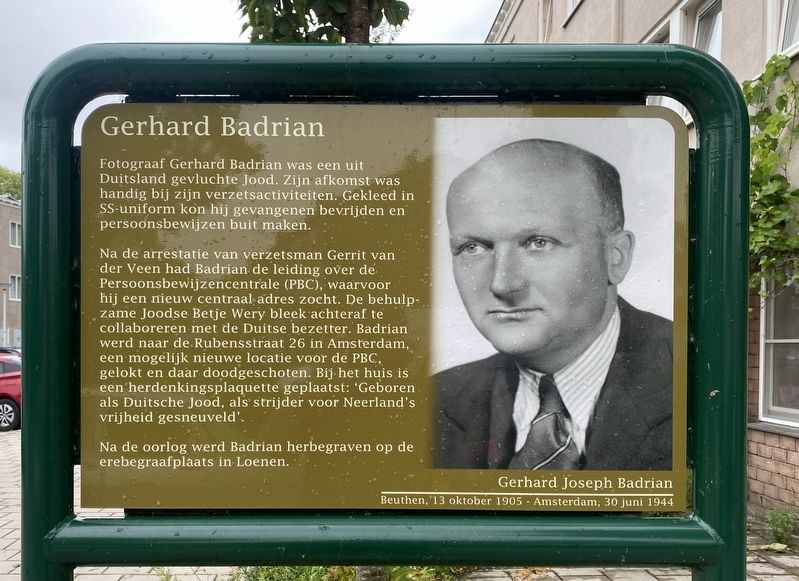 Gerhard Badrian Historical Marker