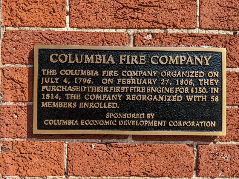 Columbia Fire Company Historical Marker