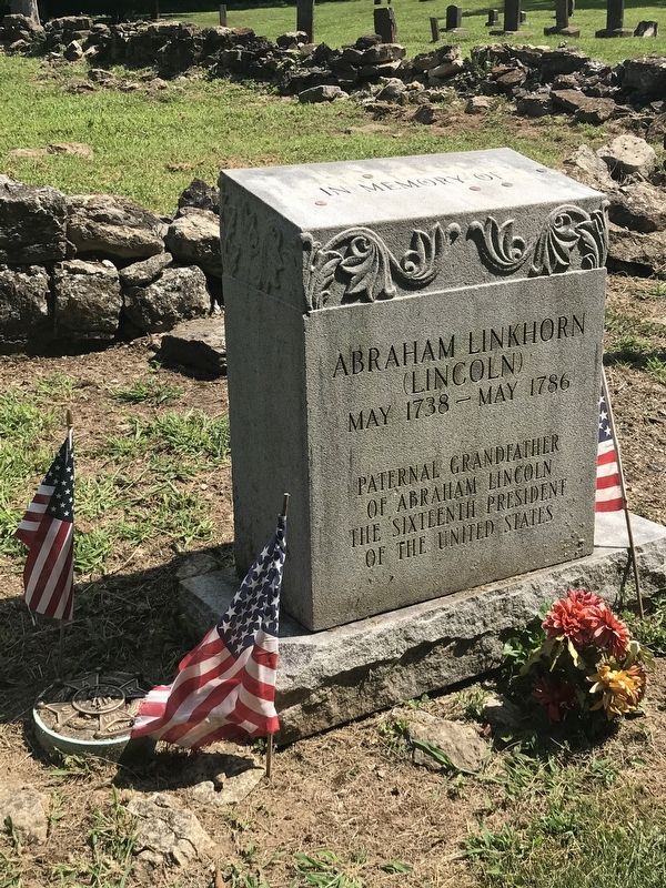 In Memory of Abraham Linkhorn (Lincoln) Historical Marker