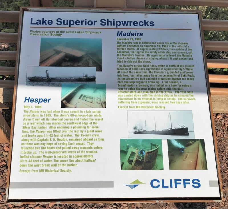 Lake Superior Shipwrecks Historical Marker