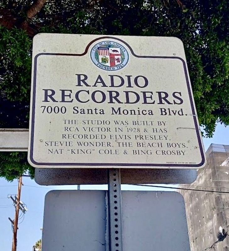 Radio Recorders Historical Marker