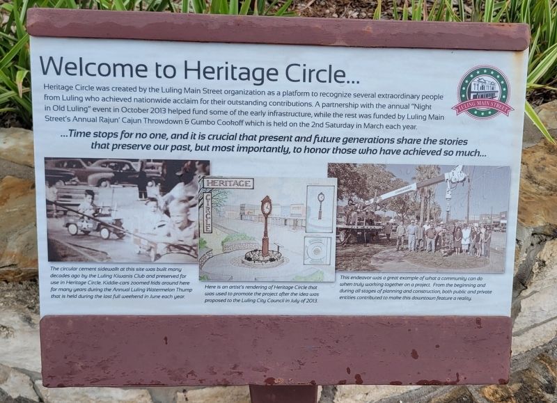 Welcome to Heritage Circle... Historical Marker