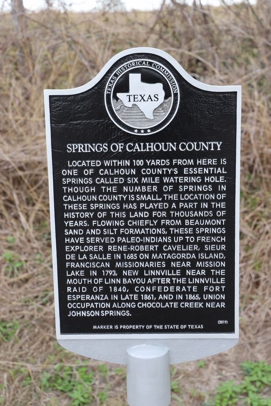 Springs of Calhoun County Historical Marker