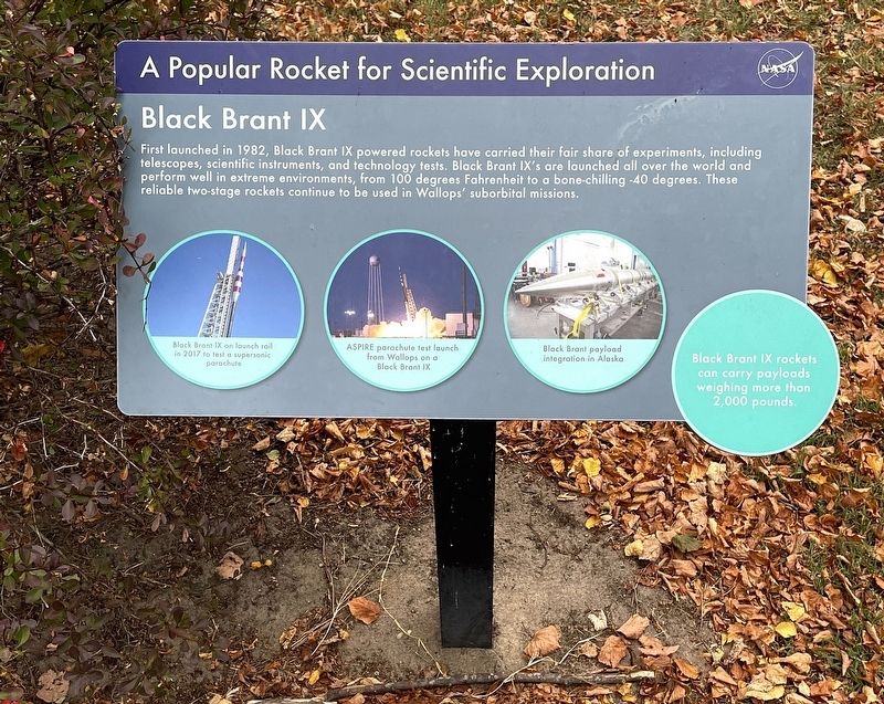Black Brant IX Historical Marker
