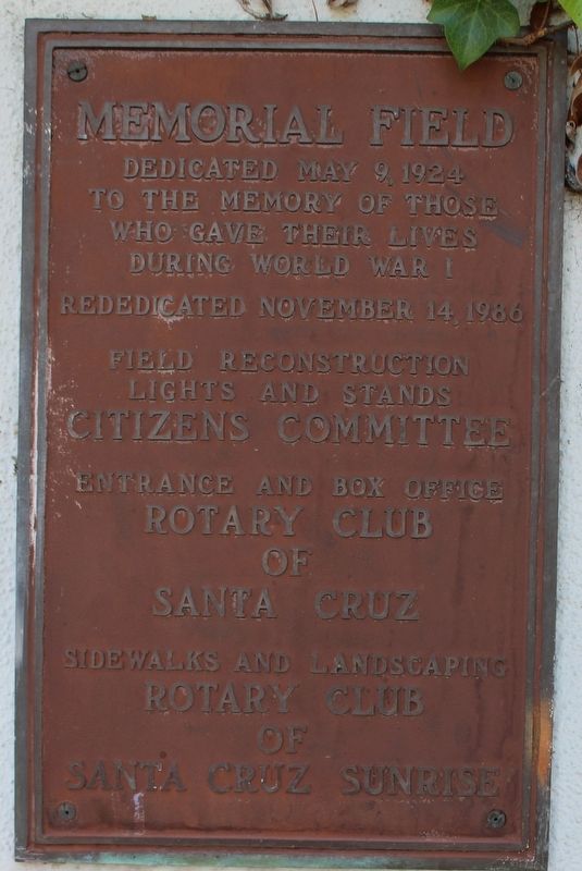 Memorial Field, a War Memorial