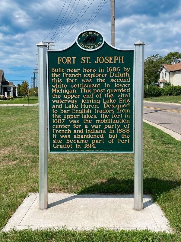 Fort St. Joseph Historical Marker