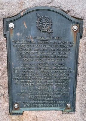 Cambridge Junction Historical Marker