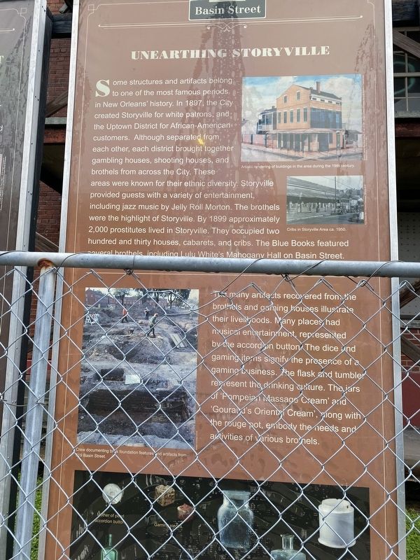 Unearthing Storyville Historical Marker