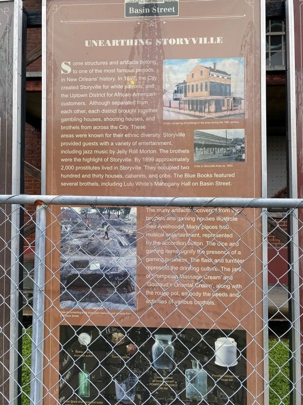 Unearthing Storyville Historical Marker