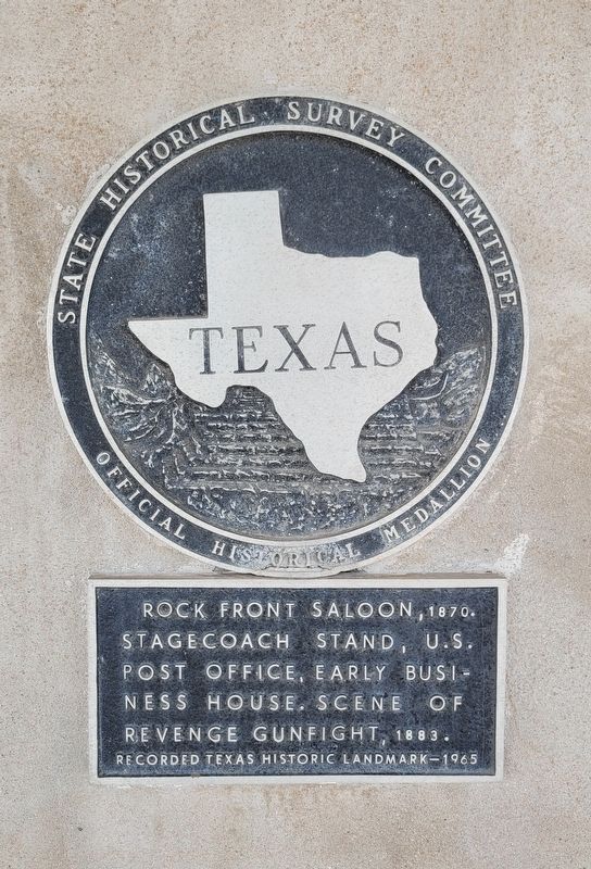 Rock Front Saloon, 1870 Historical Marker