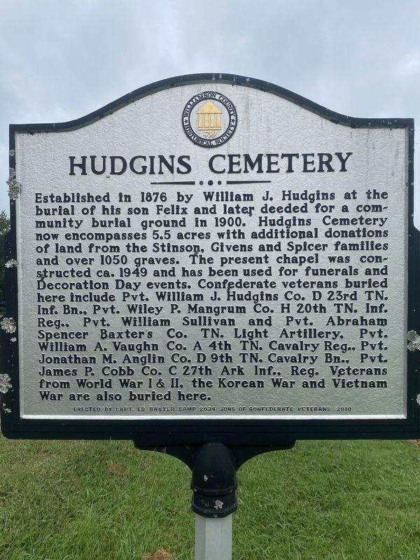 Hudgins Cemetery / Union Valley Historical Marker