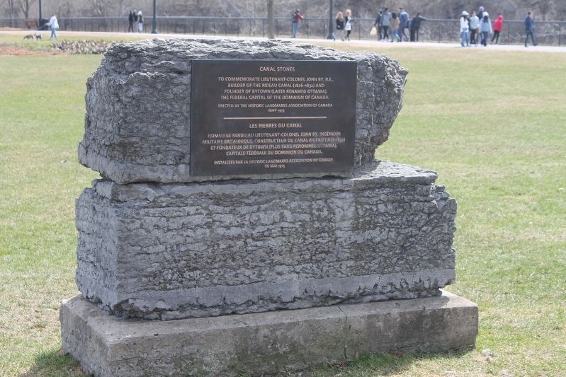 Canal Stones / Les Pierres Du Canal Historical Marker