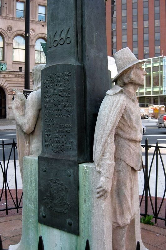Indian and the Puritan Monument Historical Marker