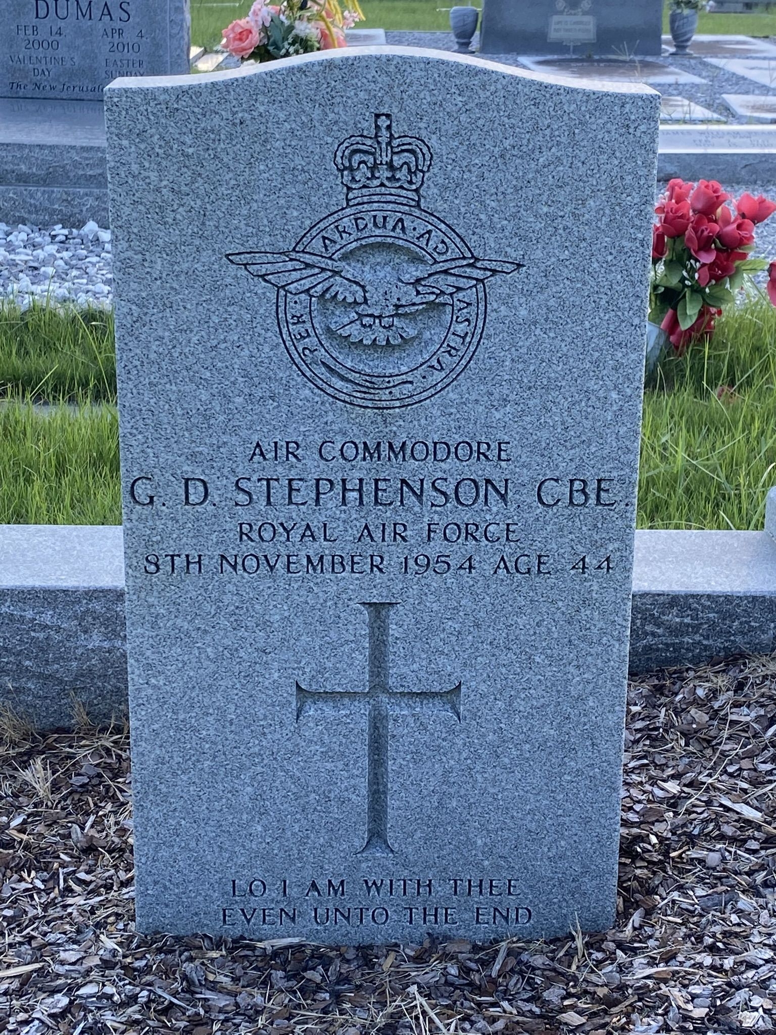 Photo: Headstone of Air Commodore G. D. Stephenson, CBE of the Royal ...