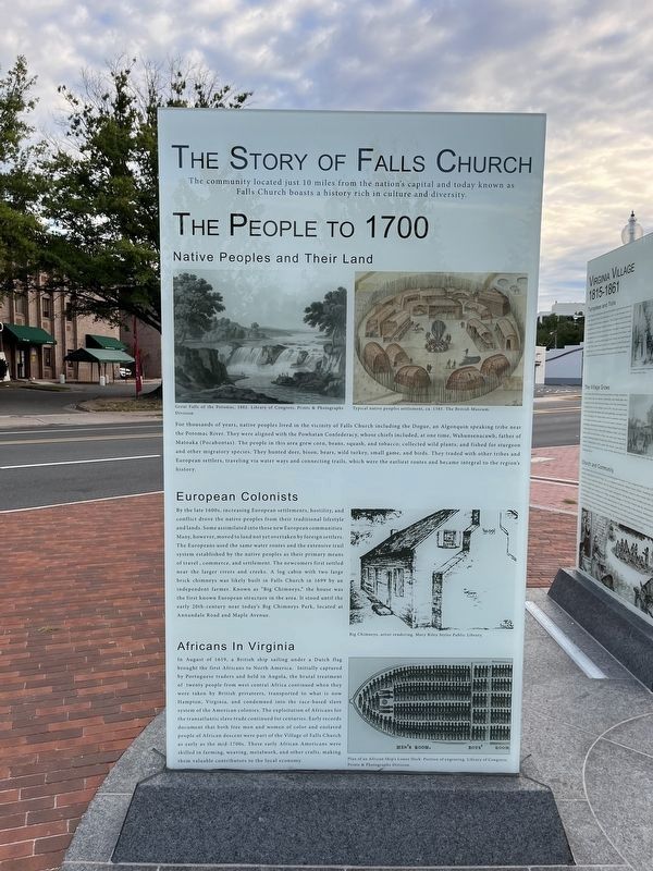 The Story of Falls Church / Settlement 1700 - 1815 Historical Marker