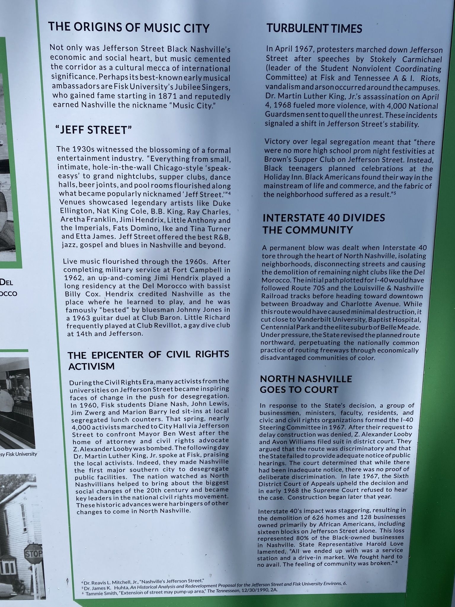 Photo: Jefferson Street's Rich History Marker