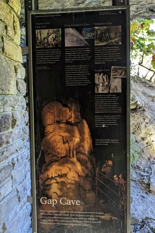 Gap Cave Historical Marker