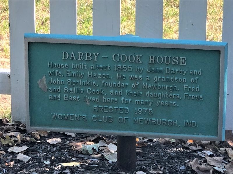 Darby-Cook House Historical Marker