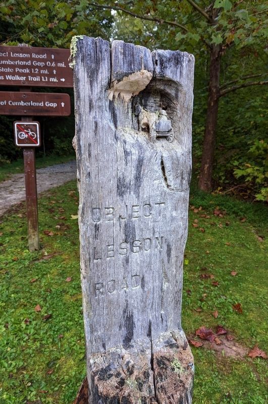 An Object Lesson Road Historical Marker