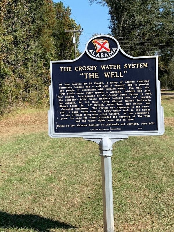 The Crosby Water System "The Well" Historical Marker