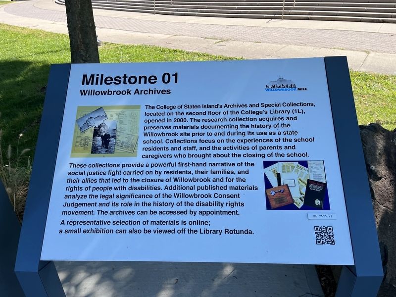 Willowbrook Archives Historical Marker