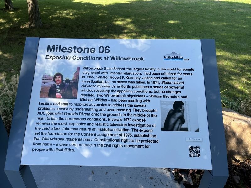 Exposing Conditions at Willowbrook Historical Marker