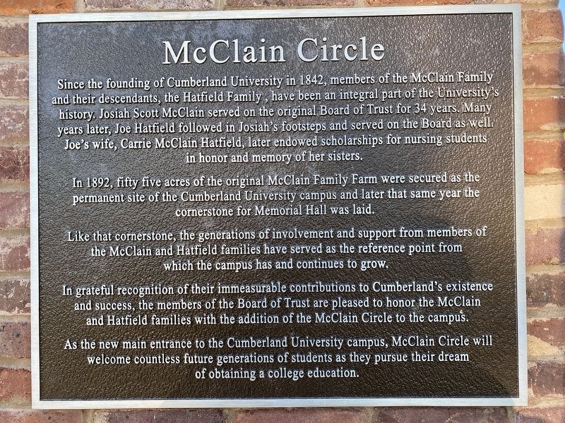 McClain Circle Historical Marker