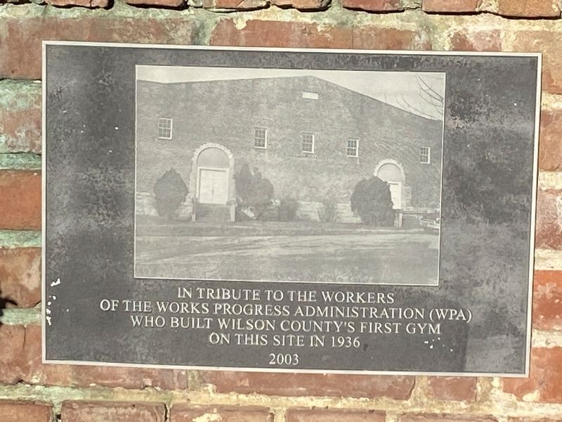 Wilson County's First Gym Historical Marker