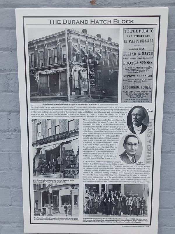 The Durand Hatch Block Historical Marker