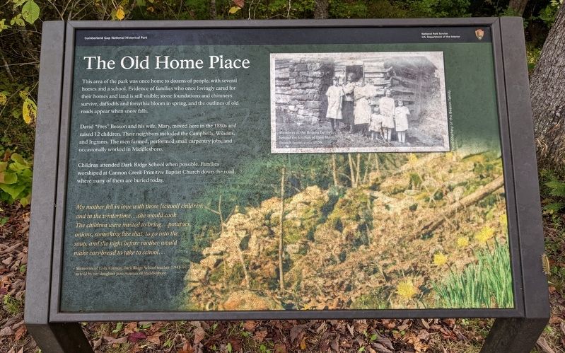 The Old Home Place Historical Marker