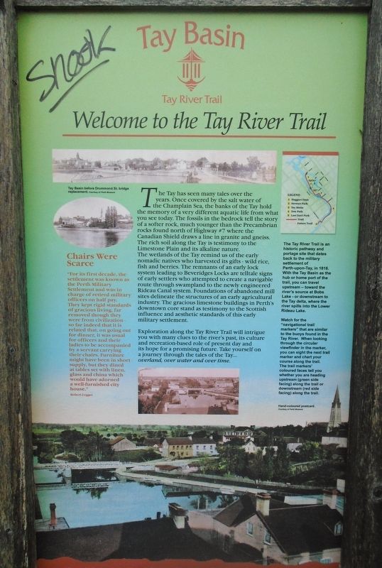 Welcome to the Tay River Trail Historical Marker