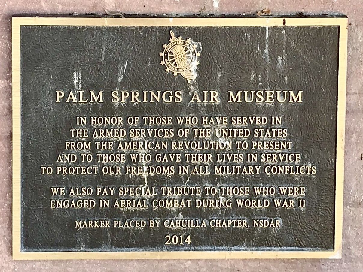 Photo: Palm Springs Air Museum Marker