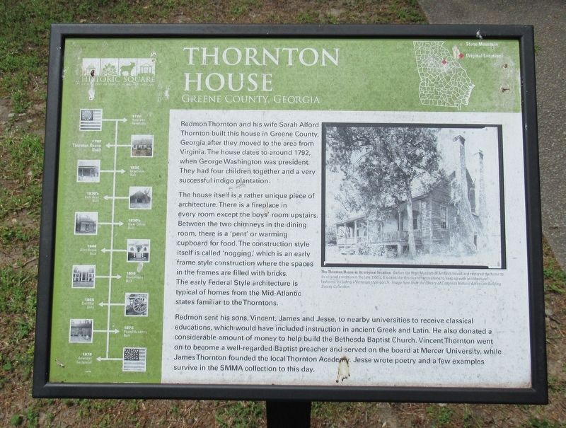 Thornton House Historical Marker