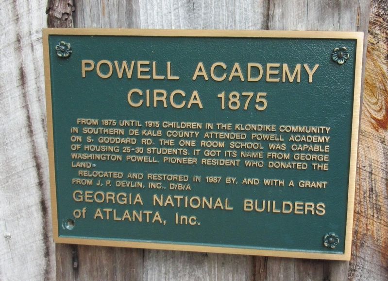 Powell Academy Historical Marker