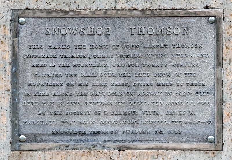 Snowshoe Thomson Historical Marker