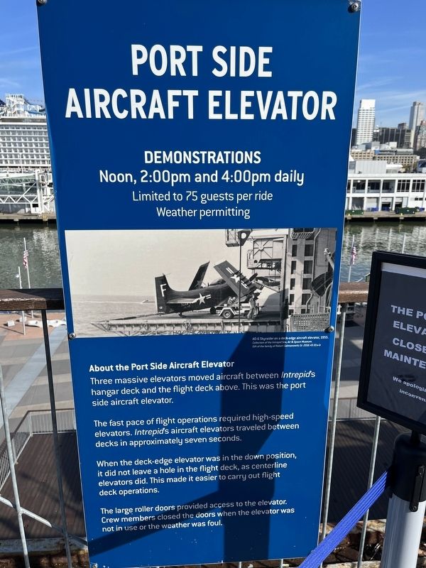 Port Side Aircraft Elevator Historical Marker