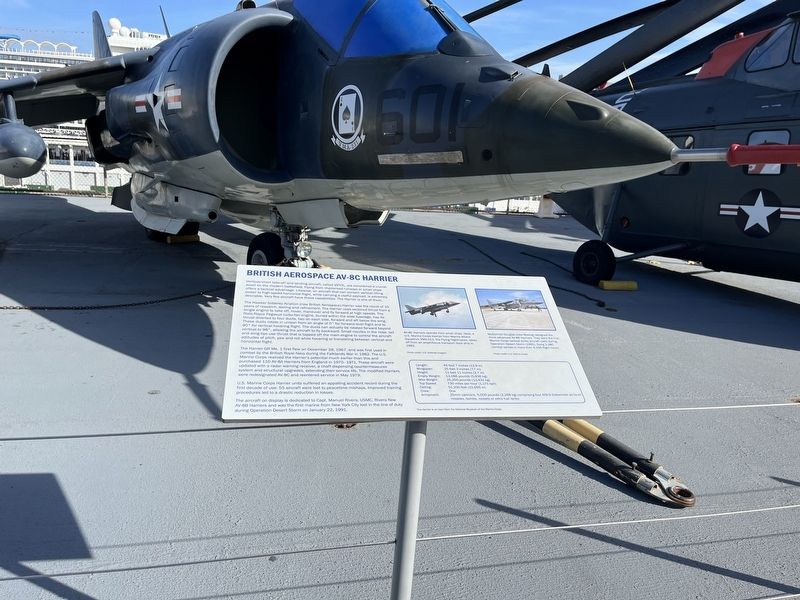 British Aerospace AV-8C Harrier Historical Marker