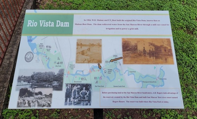 Rio Vista Dam Historical Marker