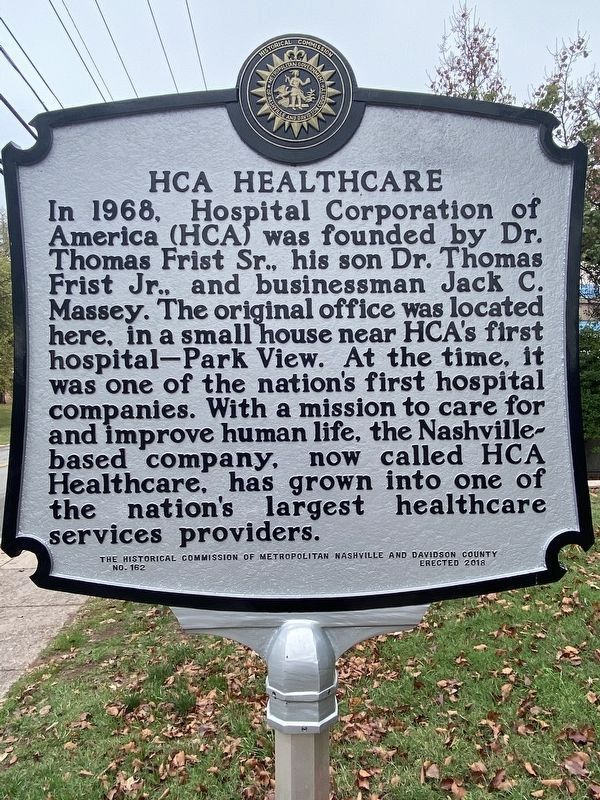 HCA Healthcare Historical Marker