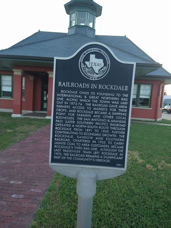 Railroads in Rockdale Historical Marker