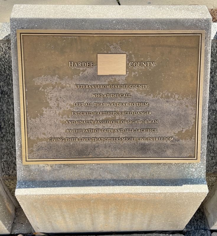 Hardee County, a War Memorial