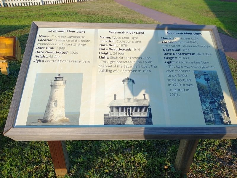 Savannah River Light Historical Marker