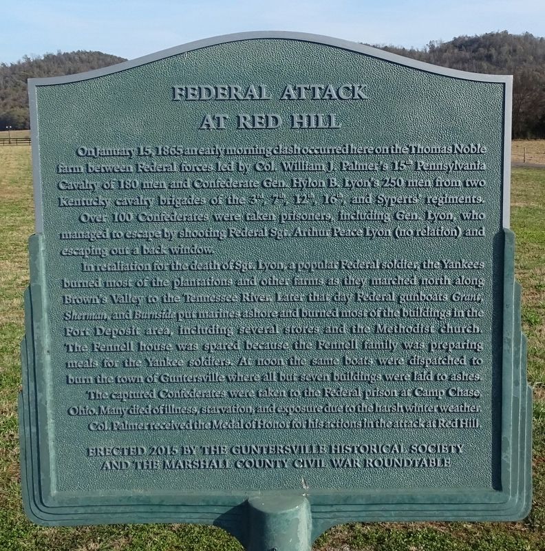 Federal Attack at Red Hill Historical Marker
