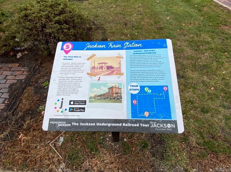 Jackson Train Station Historical Marker