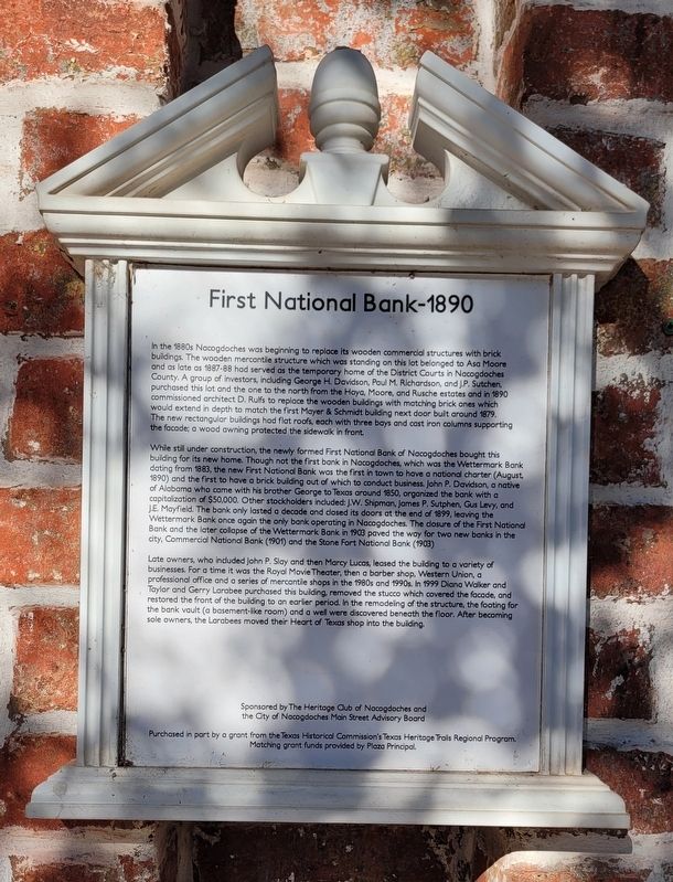 First National Bank - 1890 Historical Marker