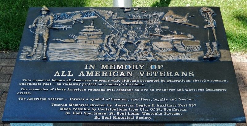 In Memory of All American Veterans, a War Memorial