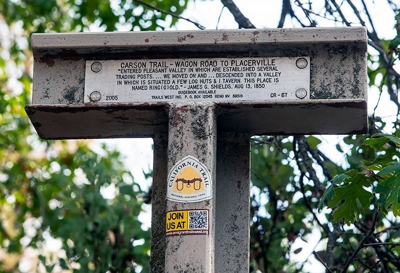 Carson Trail - Wagon Road to Placerville Historical Marker
