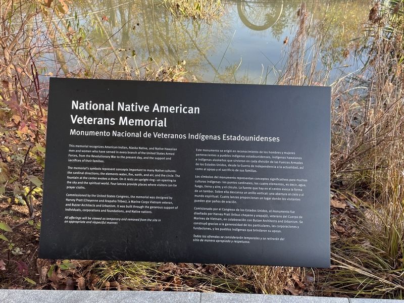 National Native American Veterans Memorial, a War Memorial